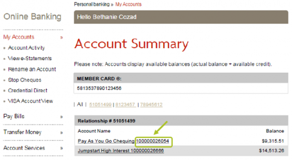 What's the number beside each of my financial accounts? - Learning Hub