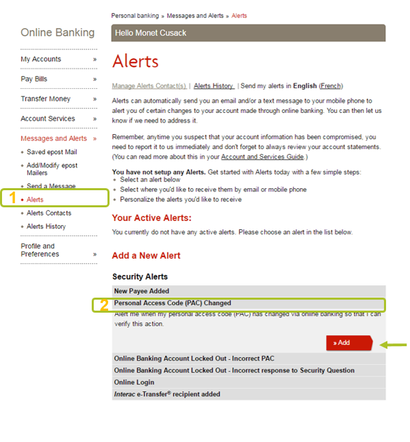 How do I set up online banking alerts? - Learning Hub