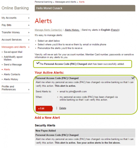How do I set up online banking alerts? - Learning Hub
