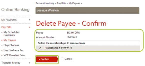How do I add or delete a bill payee? - Learning Hub