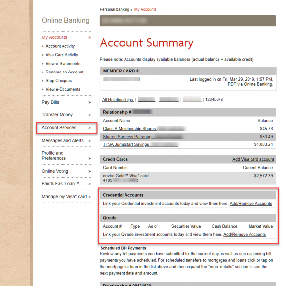 How do I view my Aviso Wealth or Qtrade Direct Investing accounts in ...
