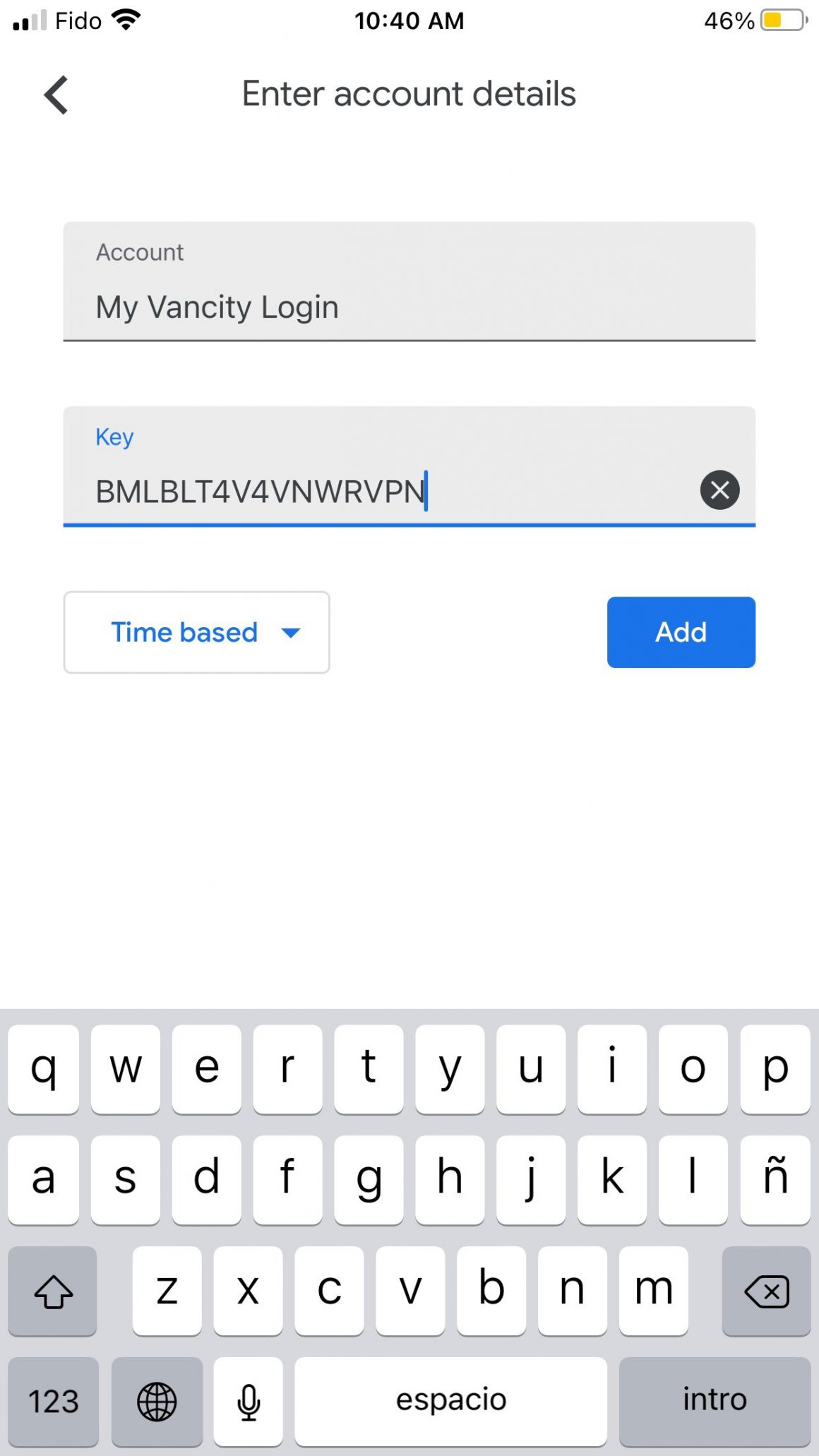 How do I manually add my authenticator app to MFA (without using the QR ...