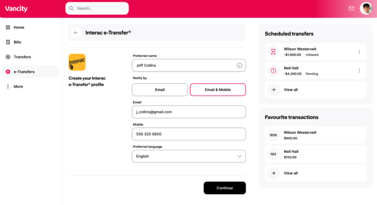 How do I create or edit Interac e-Transfer Profiles? - Learning Hub